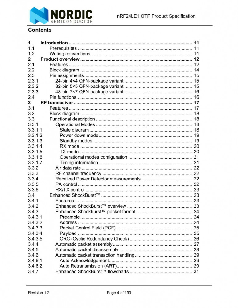 NRF24LE1 OTP specification page 4