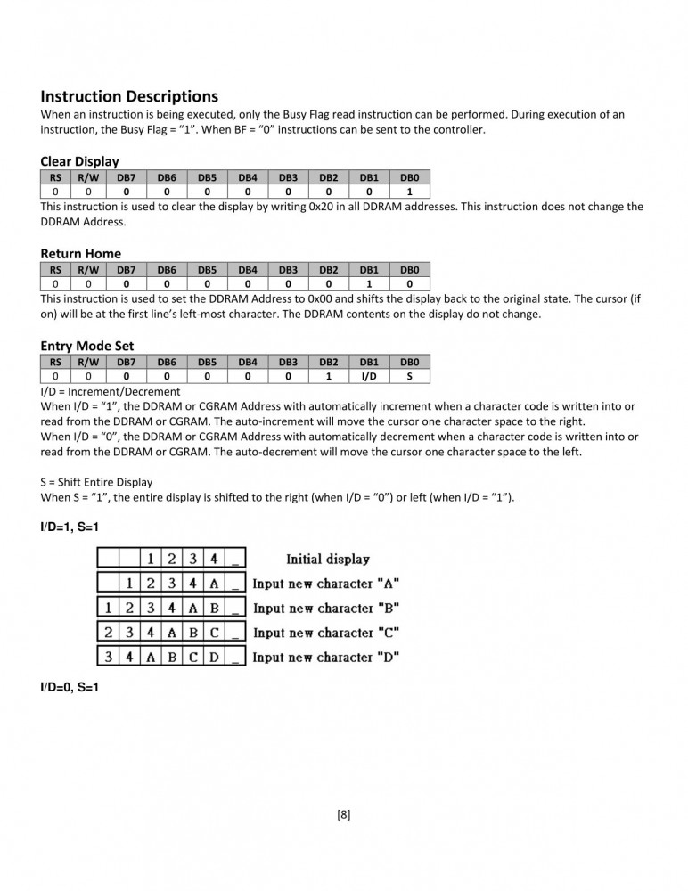 NHD-0220DZW-AY5 technical document page 8