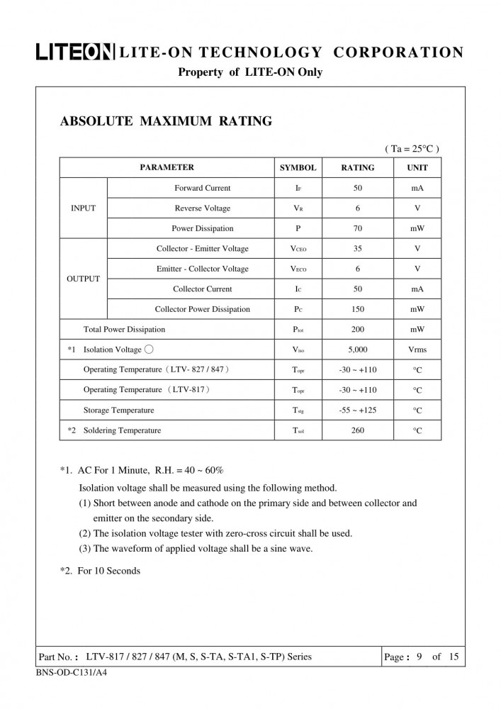LTV-847S datasheet page 10