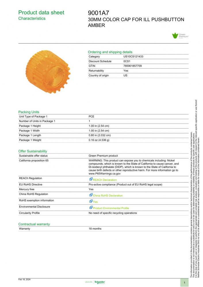 Schneider 9001A7 technical document preview