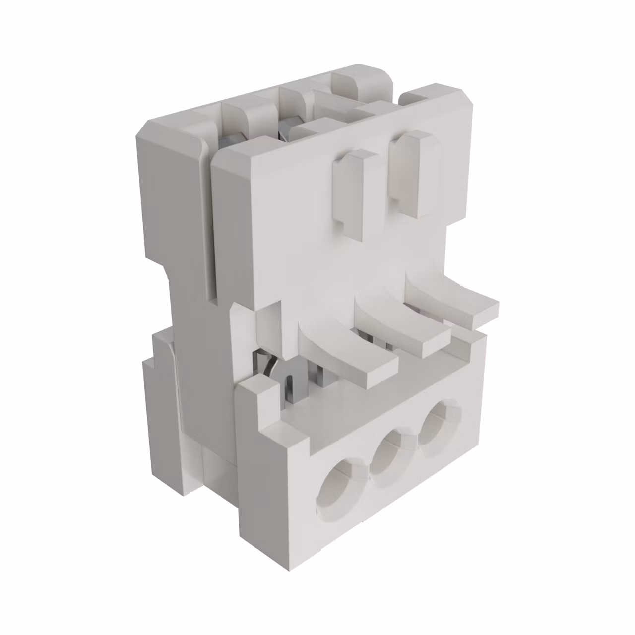 Appli-Mate RAST 2.5 IDT Connector, 2.50mm Pitch, Direct/Indirect, Female, Beaded Terminal, 3 Circuits, Position Keys A and D Removed, 1 Slotted and 1 Open Endwall, Polarizing Rib Between 2/3 for sale