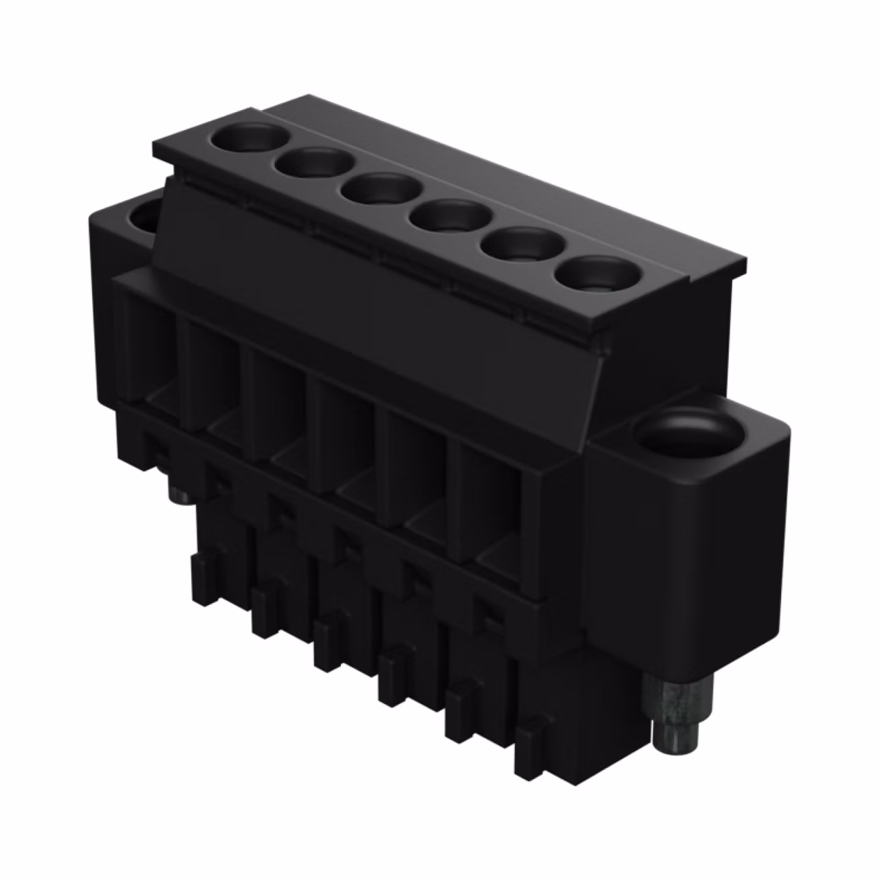 3.50mm Pitch Eurostyle Vertical Plug, with Retention Screws, Front Wire Entry, 6 Circuits for sale
