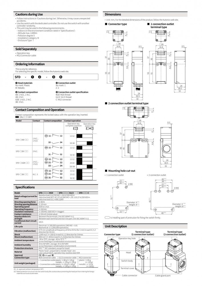 SFD Series technical document page 2