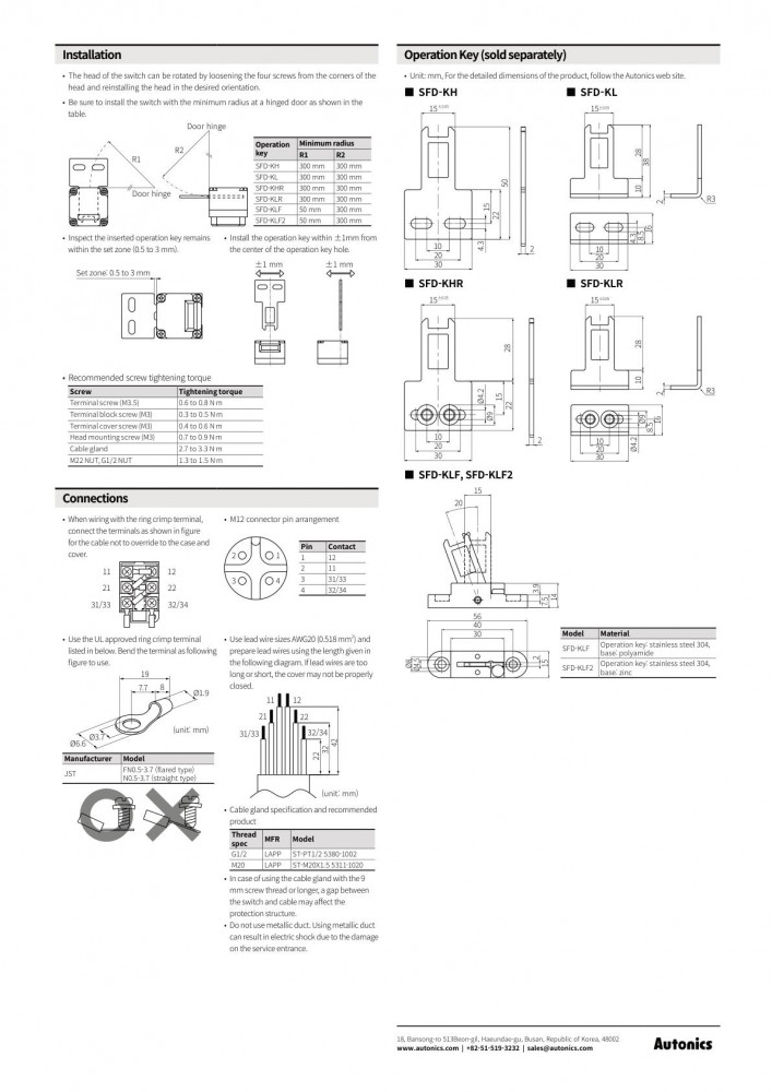 SFD Series technical document page 3