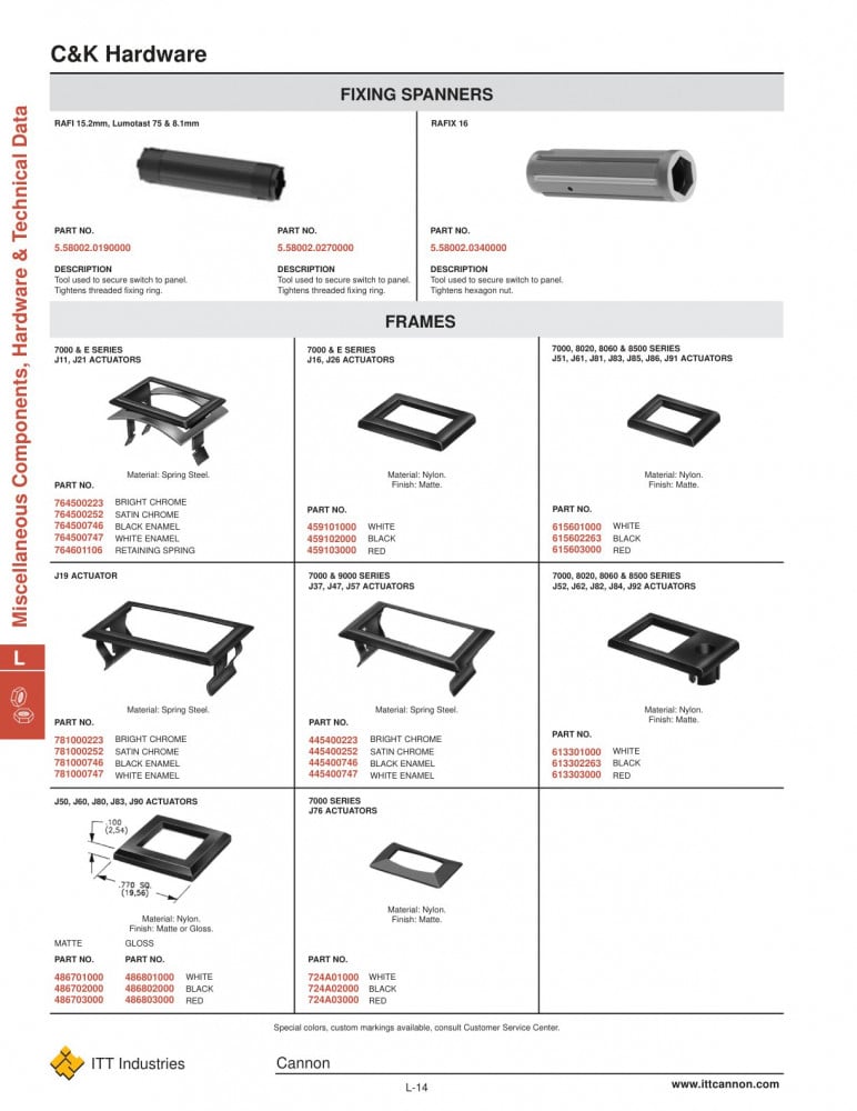 C&K catalog page 9