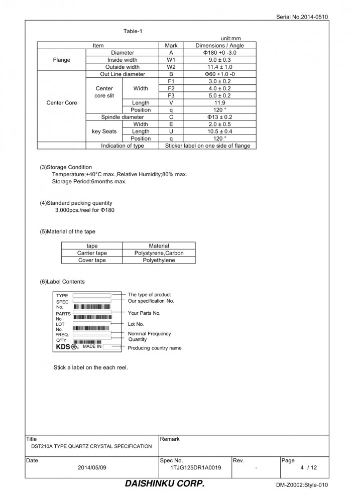 DST210A specification page 5