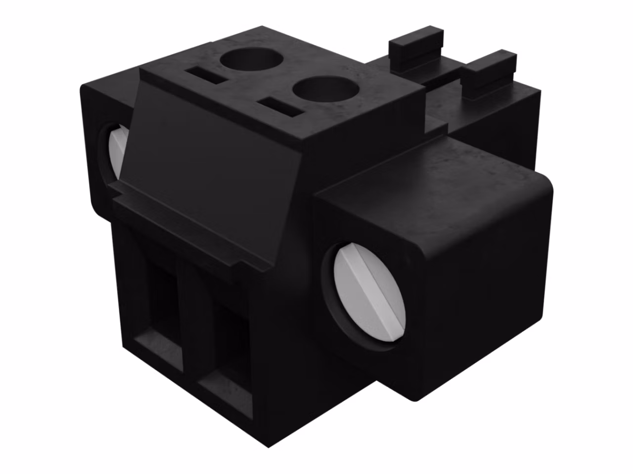 3.81mm Pitch Eurostyle Horizontal Plug, with Retention Screws and Standard Imprinting, Gold (Au) Plated, Black, 2 Circuits for sale