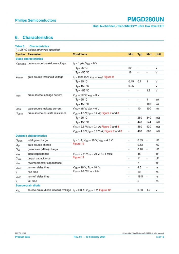 PMGD280UN,115 datasheet page 6