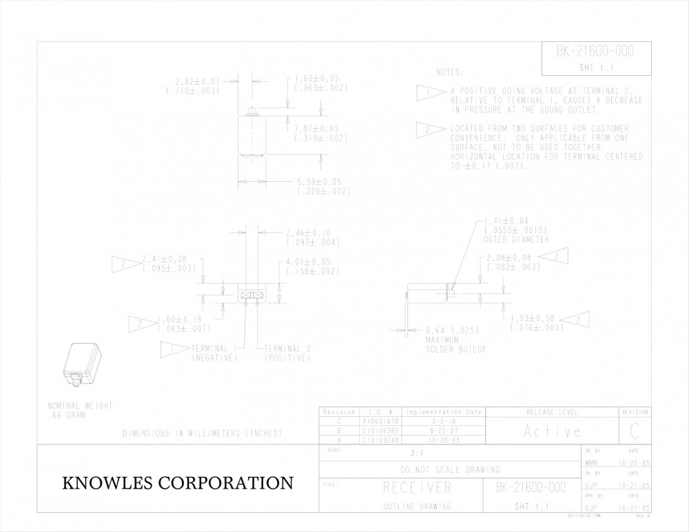 RAD-33341-000 receiver outline drawing page