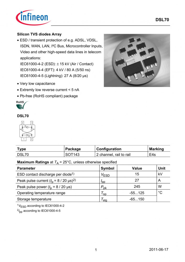 DSL70E6327 datasheet page 1