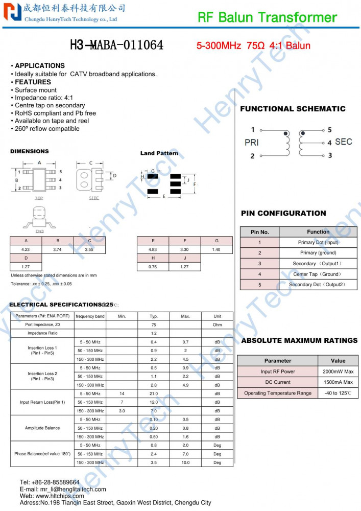 H3-MABA-011064 datasheet page 1