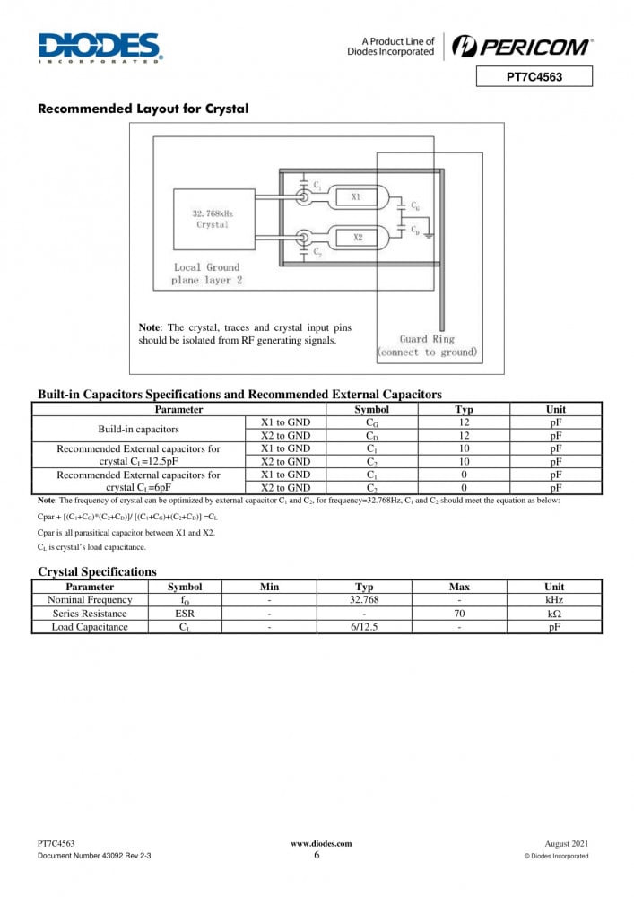 PT7C4563 datasheet page 6