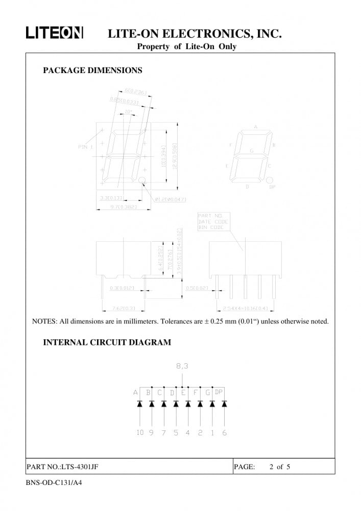 LTS-4301JF datasheet page 3