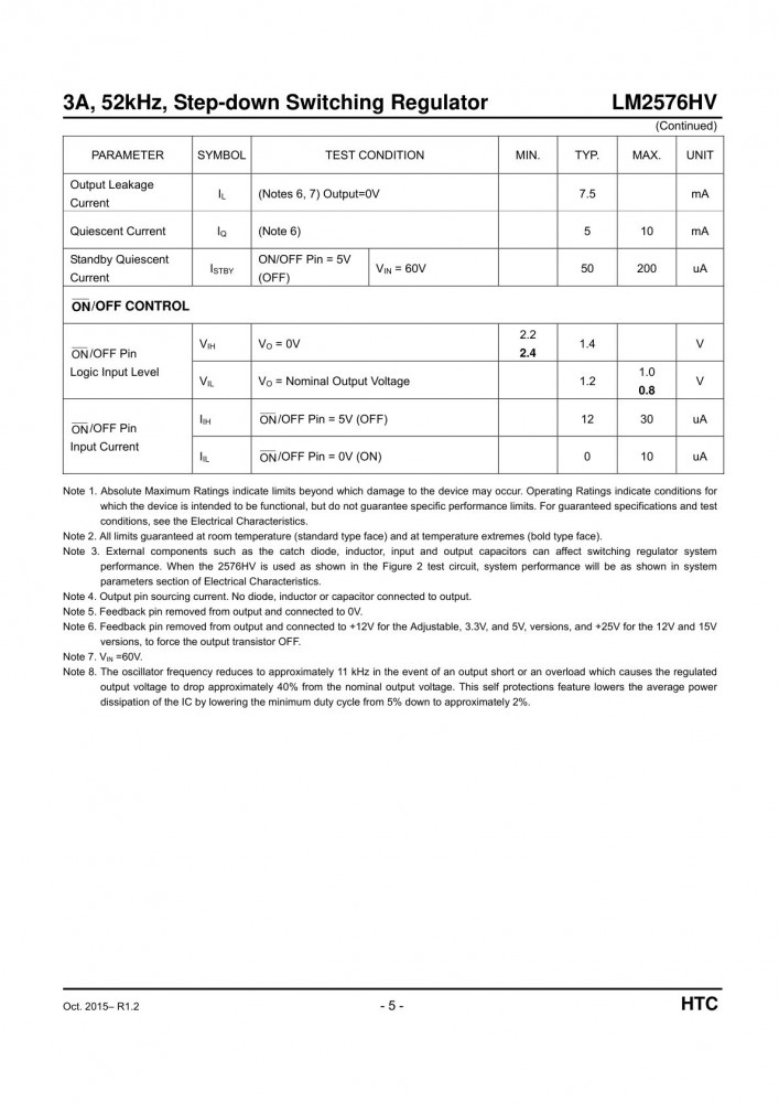 LM2576HVR-5.0 datasheet page 5