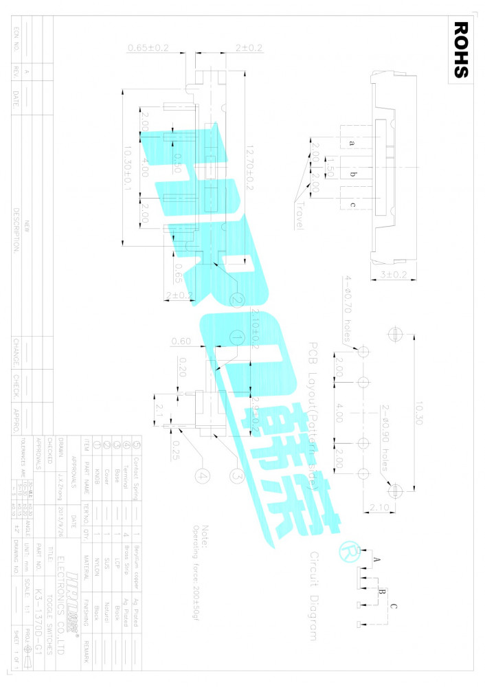 K3-1370D-G1 technical drawing
