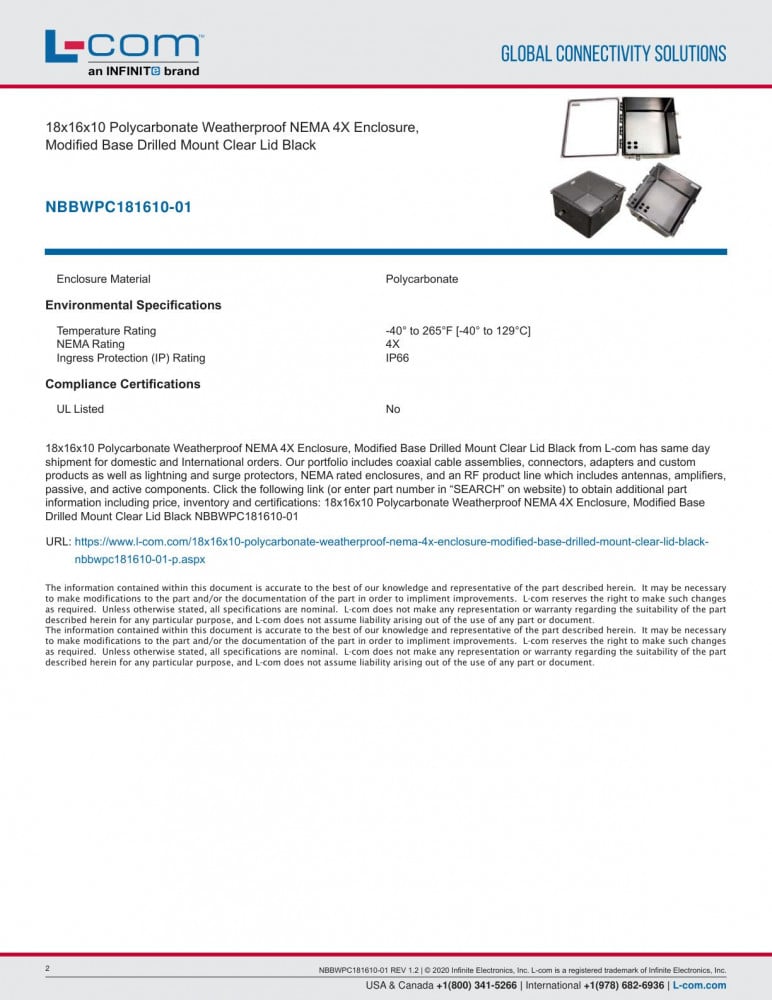 NBBWPC181610-01 technical document page 2