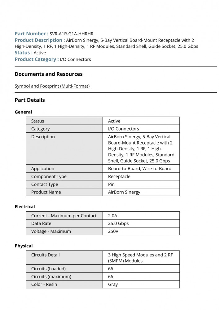 SVR-A1R-G1A-HHRHR technical document image, page 1