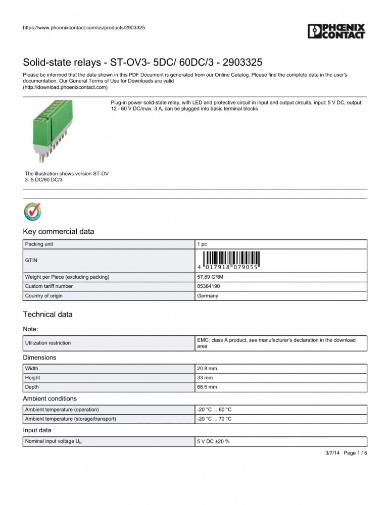 2903325 technical document page 1
