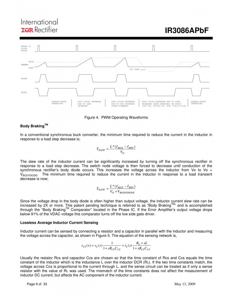 IR3086AMTRPBF datasheet page 9