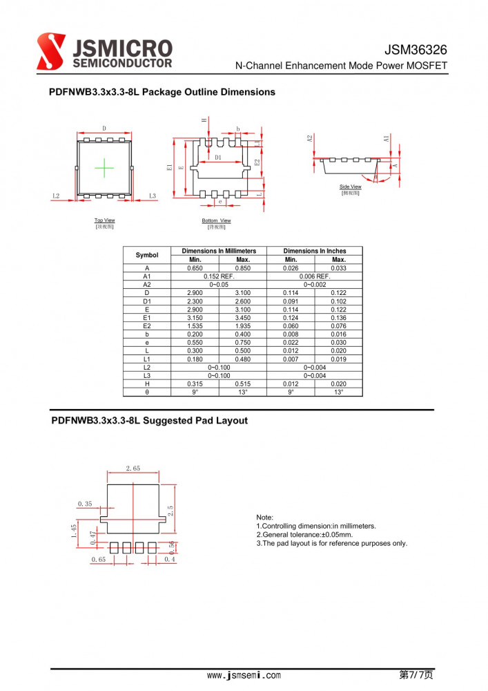 JSM36326 datasheet page 7