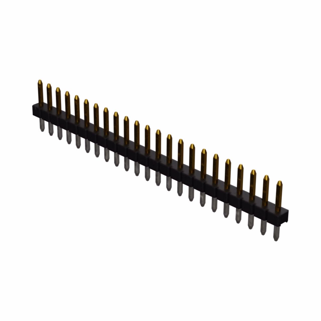 2.00mm Pitch Milli-Grid Header, Vertical, Through Hole, Breakaway, 23 Circuits, 0.50µm Gold (Au) Plating, Mating Pin Length 4.00mm, Tail Length 2.70mm, Lead-Free for sale