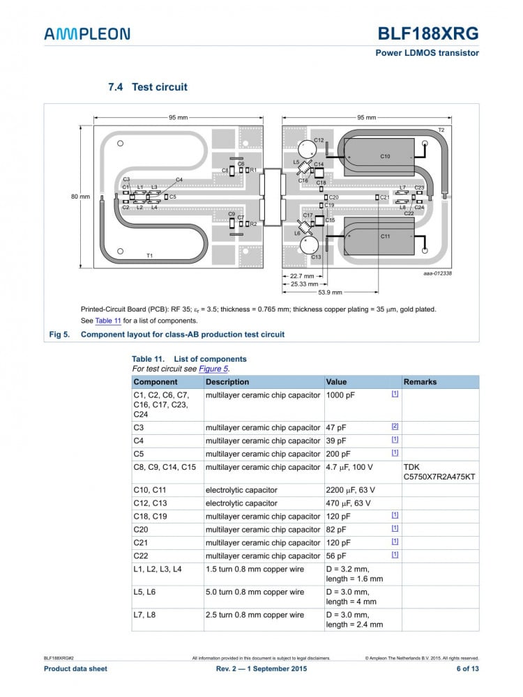 BLF188XRGJ datasheet page 6