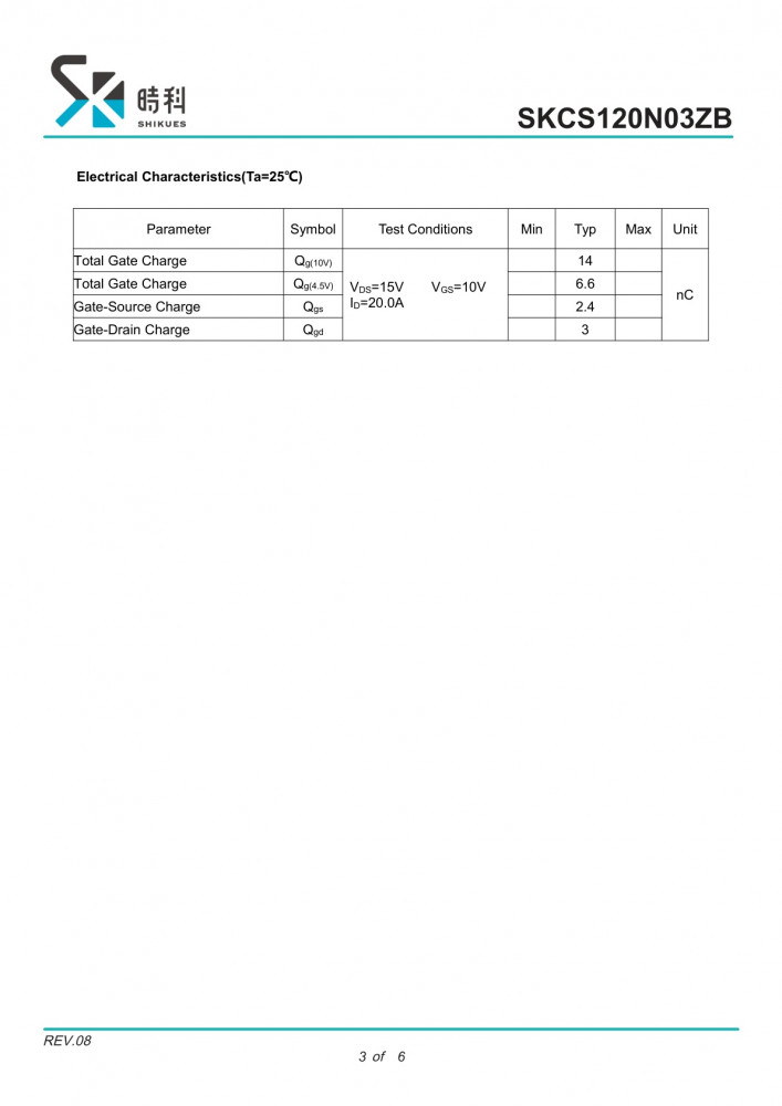 SKCS120N03ZB datasheet page 3
