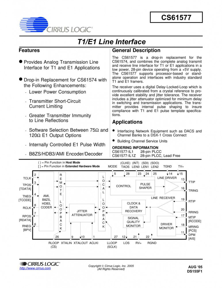 CS61577-IL1 technical document page 1