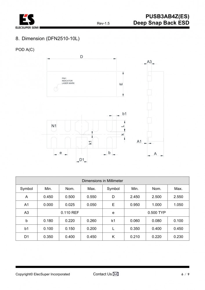 PUSB3AB4Z(ES) datasheet page 6