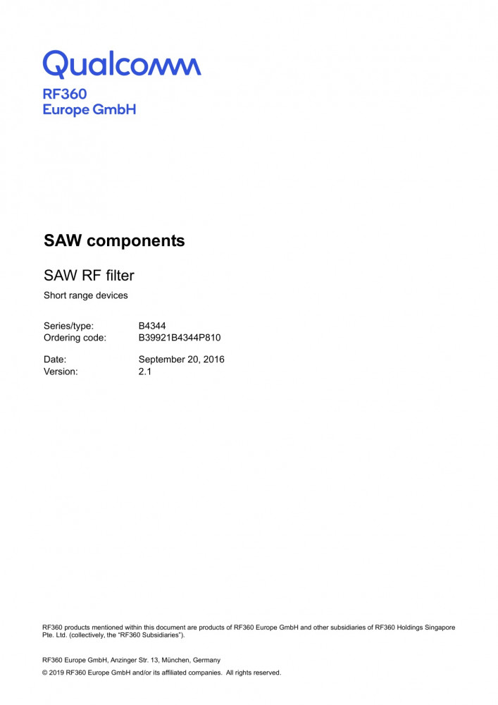 B39921B4344P810 datasheet page 1
