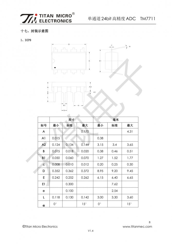 TM7711 datasheet page 8