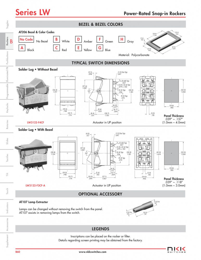 NKK Switches LW series technical document page 5