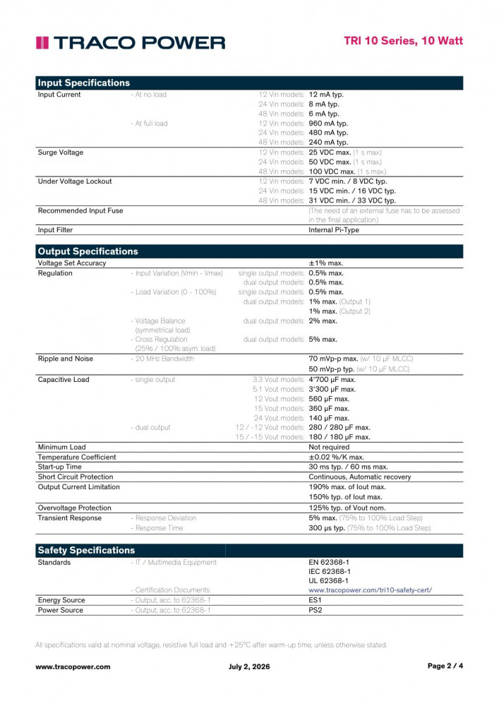 TRI 10 technical document page 2