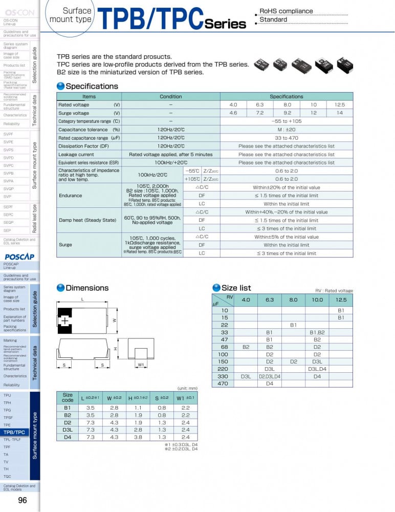 PANASONIC TPB/TPC series technical document page 1