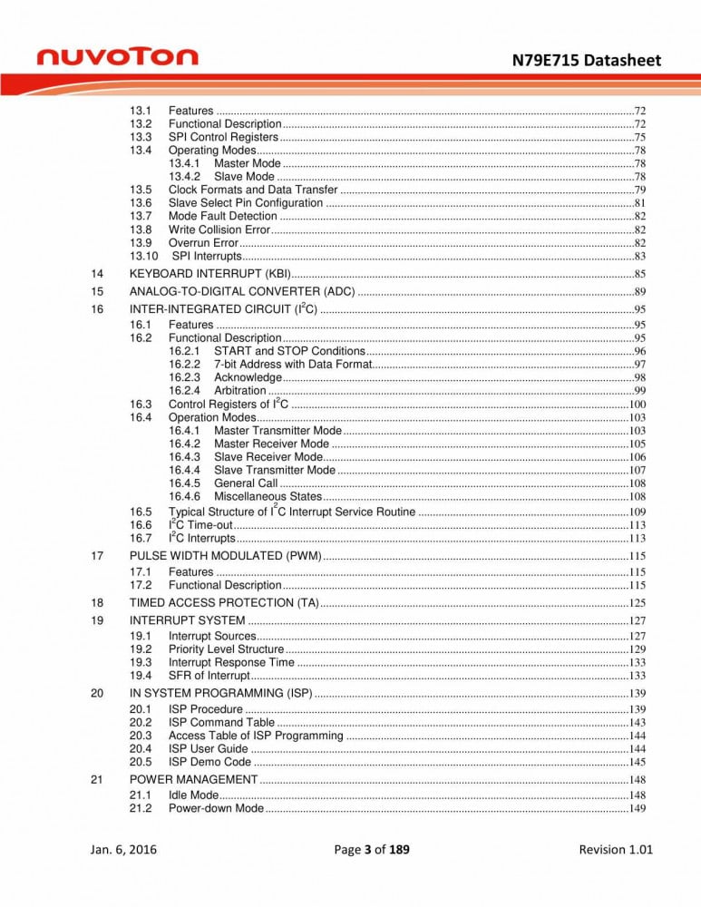 N79E715 datasheet page 3