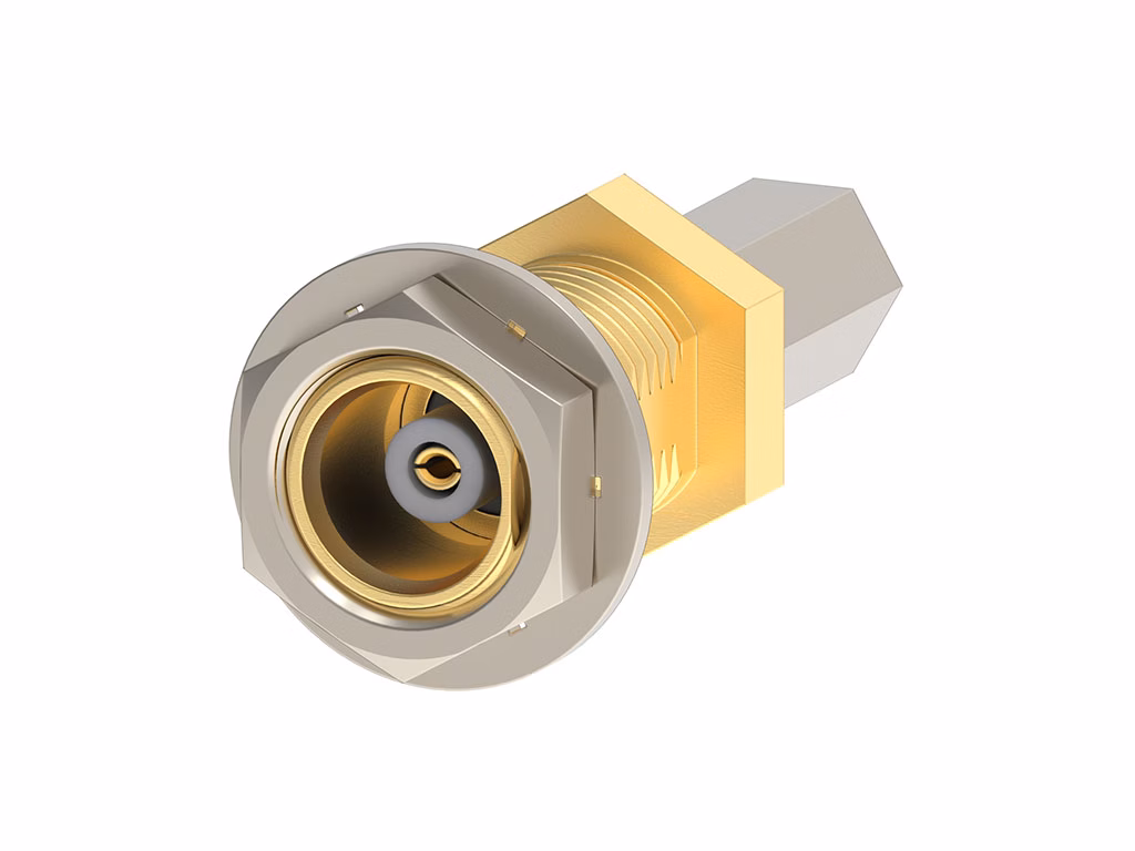 SMP Plug, Modified, Straight, Smooth Bore, PCB, Surface Mount, One Piece Per Bag, 50 Ohms