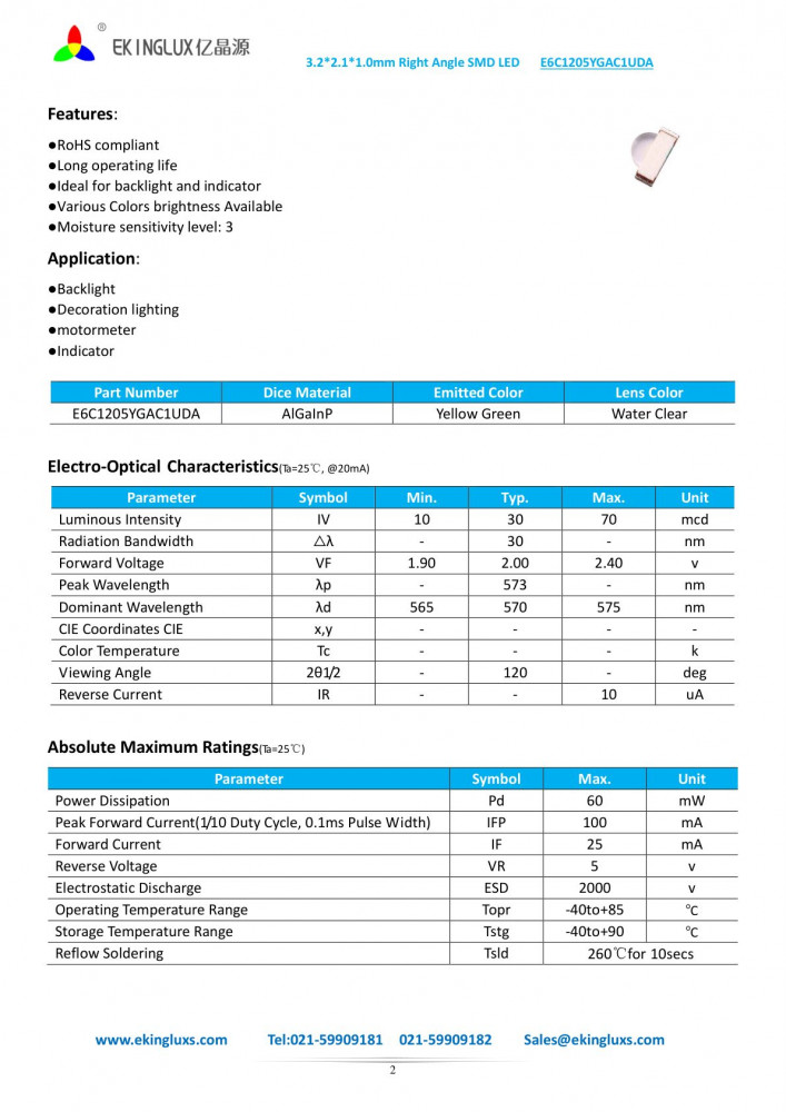 E6C1205YGAC1UDA datasheet page 2