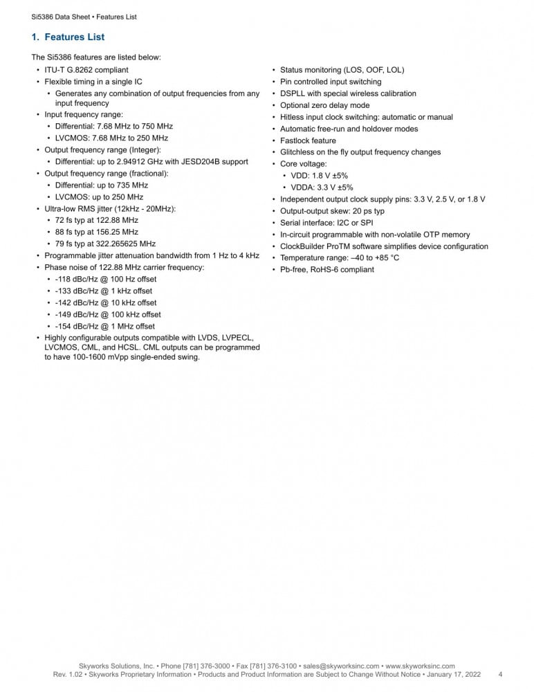 SI5386 datasheet page 4