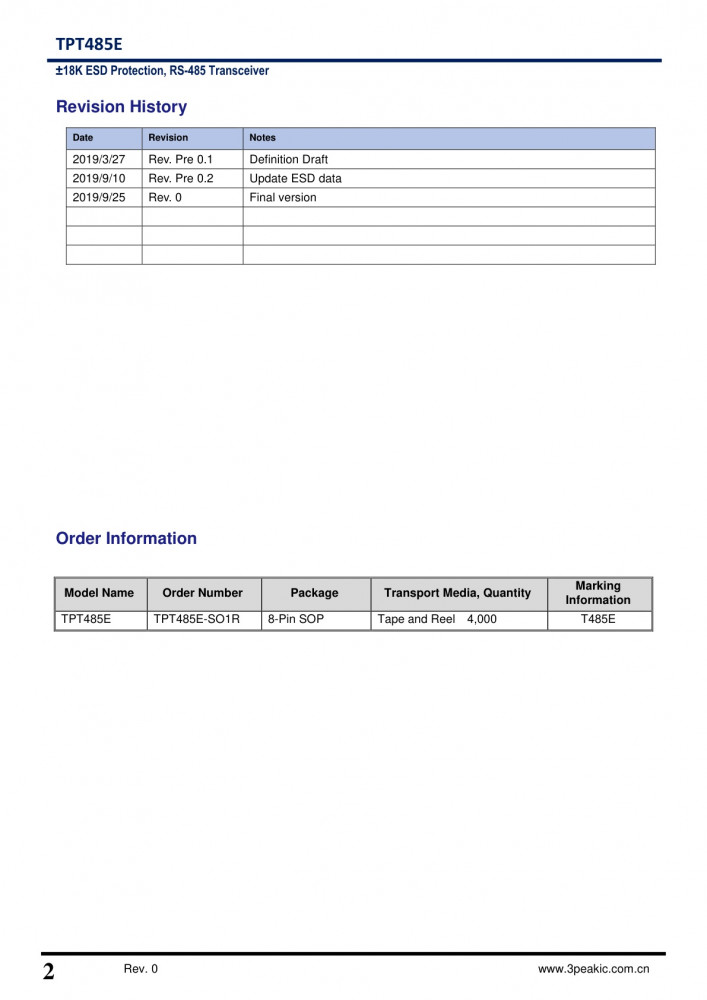 TPT485E-SO1R datasheet page 2