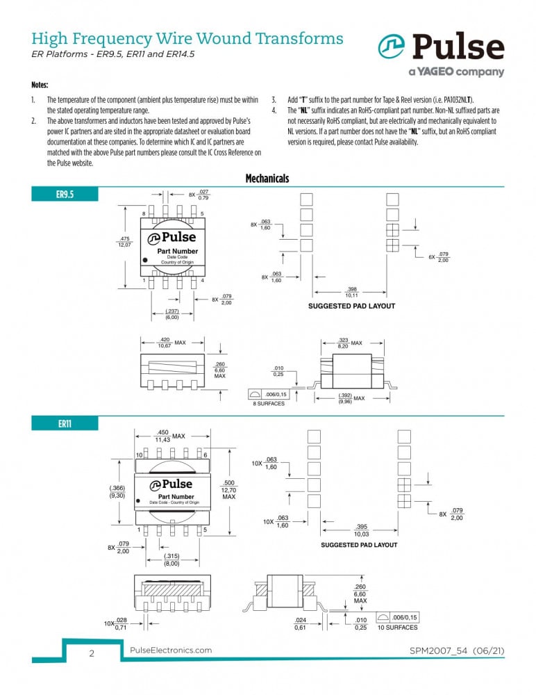 PA1032NL technical document page 2