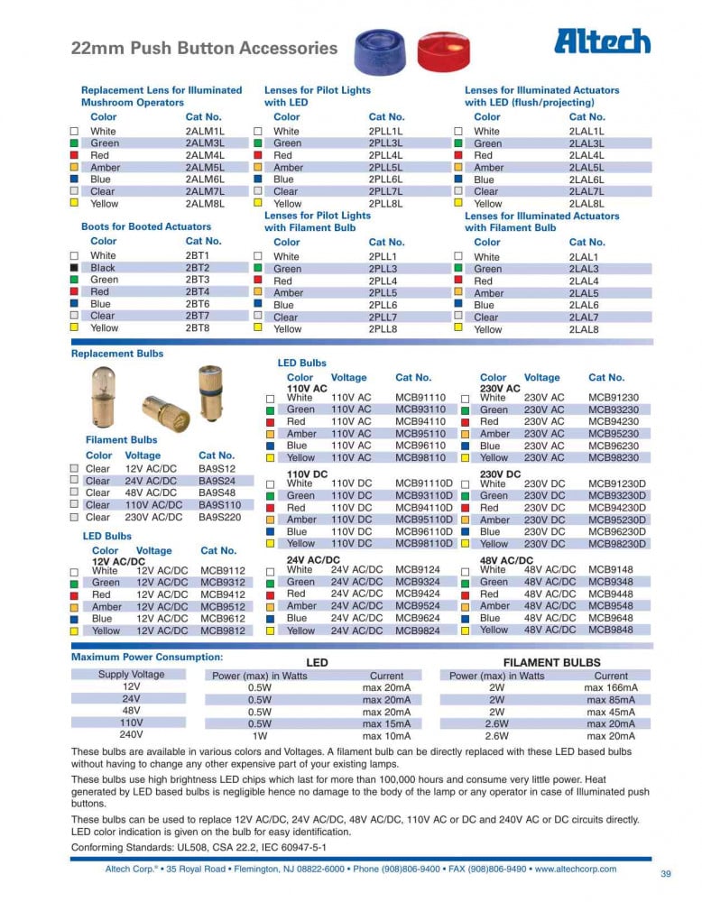 Altech 2PLL5L product documentation page