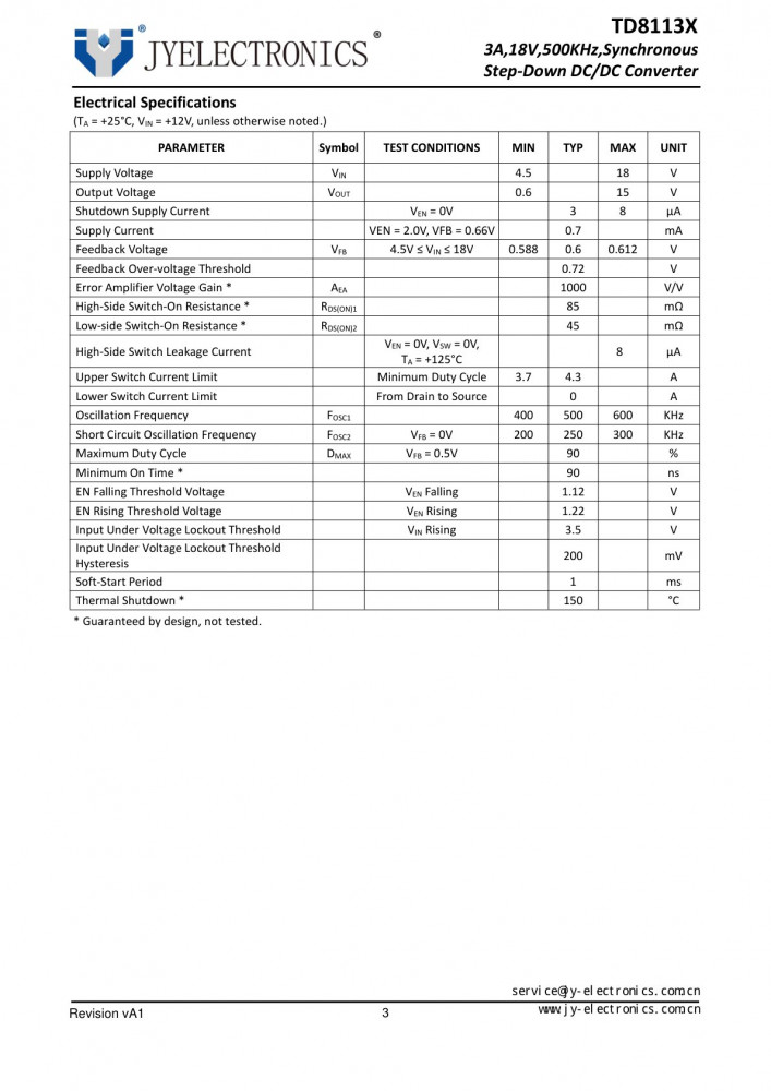 TD8113X datasheet page 3