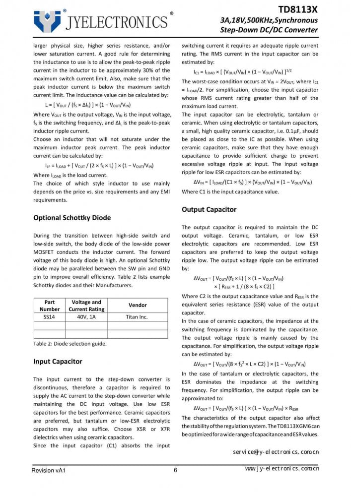 TD8113X datasheet page 6