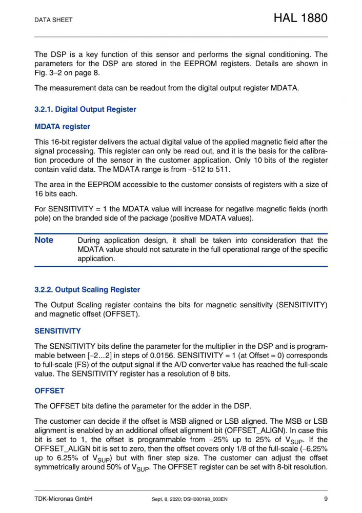 HAL 1880 datasheet page 9