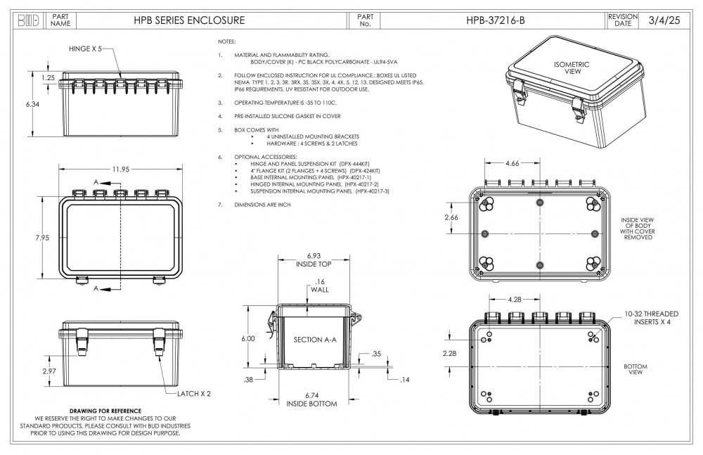 HPB-37216-B manufacturer drawing reference