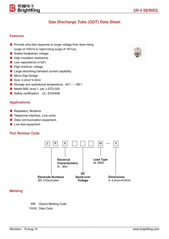 2RK090M-4 datasheet page 1