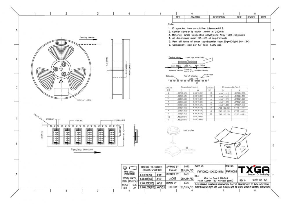 TXGA FWF10002-S07S24W5M technical drawing page 3