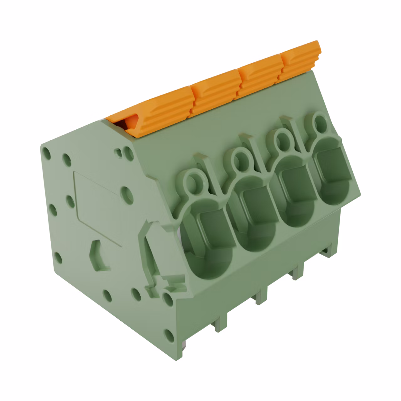 7.50mm Pitch Lever Activated Fixed Mount PCB Terminal Block, 35° Wire Entry, Bussed Terminals, 4 Circuits for sale