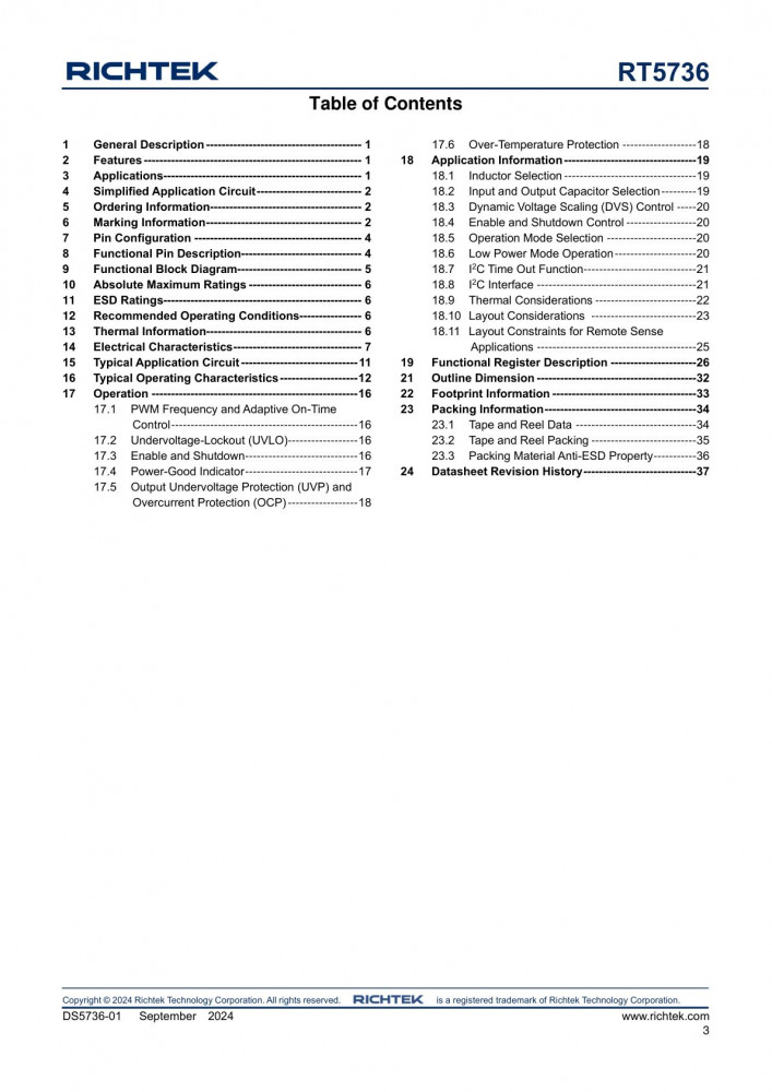 RT5736 datasheet page 3