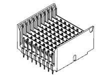 VHDM H-Series Single-Ended Board-to-Board Backplane Header, 2.00mm Pitch, Vertical, 8 Rows, Signal Module, Open End Version, 200 Circuits, Pin Length 4.75mm